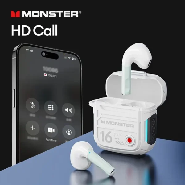 Monster XKT16 Wireless Earphones Bluetooth 5.3 Gaming Headset HiFi ...